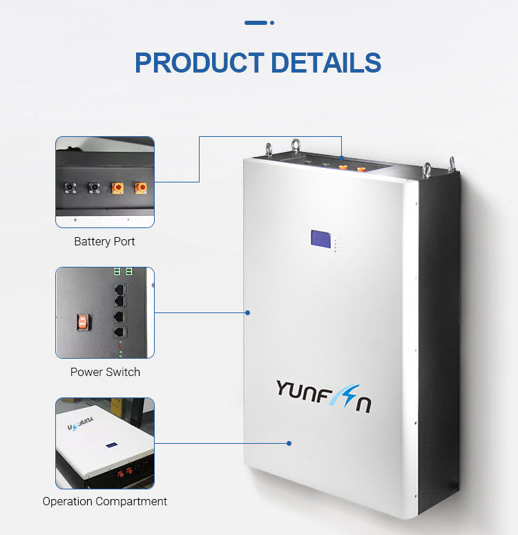 Wall Mounted Lithium Battery OEM Lithium Ion Polymer Battery RS232 RS485