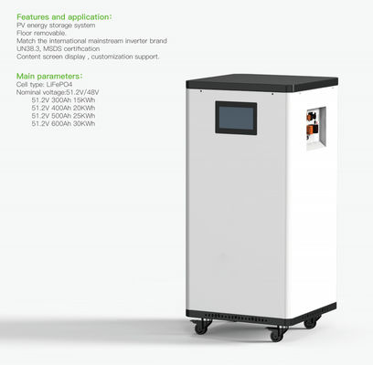 CE Domestic 48V 51.2V 300Ah LFP Battery Floor Removable Energy Storage ...