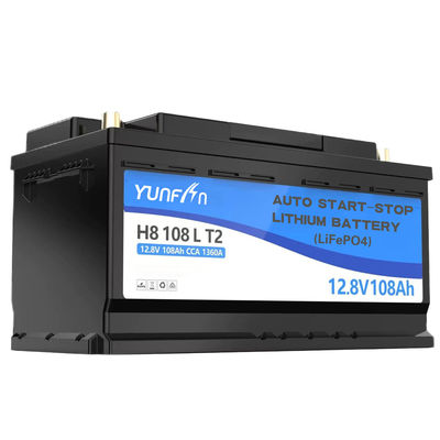 H8 12V 108AH LiFePo4 Car Start Stop Battery 3000 Cycles CCA 1360A Auto ...