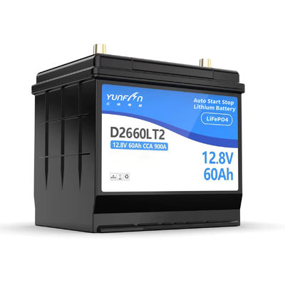 D26 12V 60Ah Car Start Stop Battery LiFePo4 Battery For Car 3 Years ...